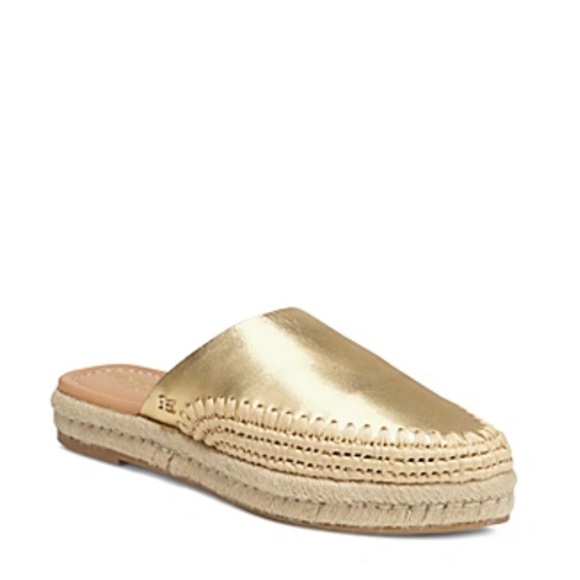 Sam Edelman | Shoes | Sam Edelman Gold Espadrilles Slides | Poshmark